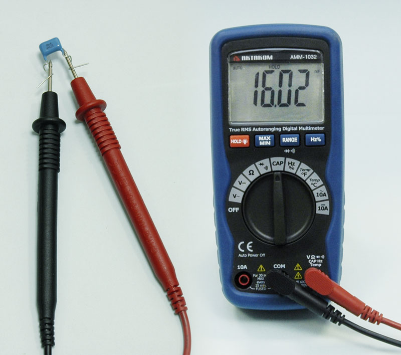Capacitance Symbol On Multimeter